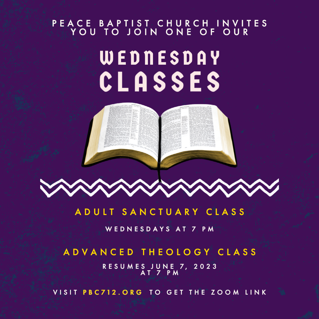 Wednesday Classes – Peace Baptist Church